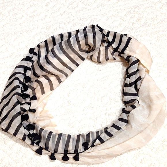 J. Crew | Accessories | Womens Jcrew Black White And Pink 0 Silk Scarf ...